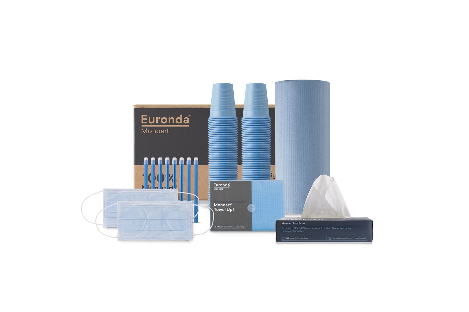 Kit Monoart 100% 6 prodotti Euronda - Mantelline e salviette